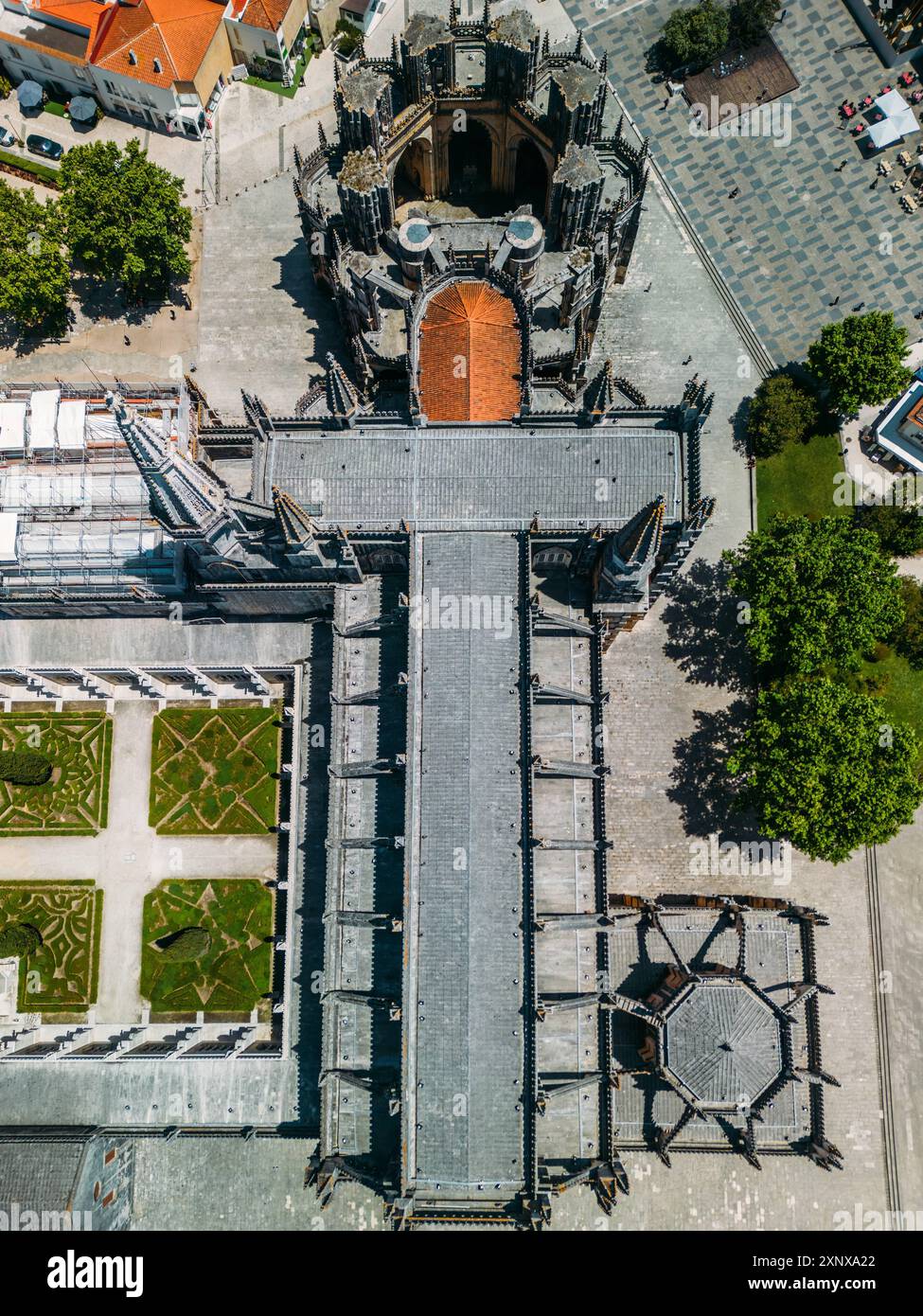 Aerial view of the Monastery of the Dominicans of Batalha, built to ...