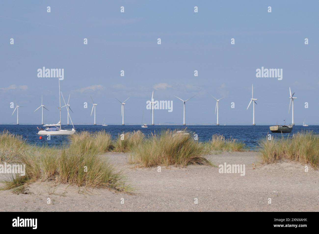 Amager/Copenhagen/ Denmark/02 August 2024/Wind turbine wind power ...