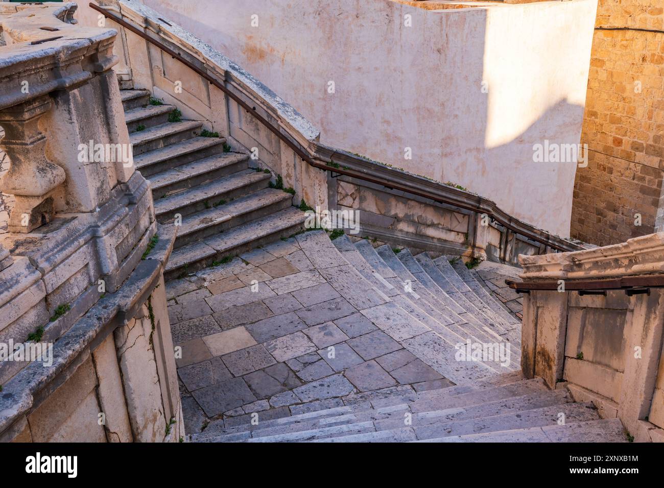 Jesuit Stairs in the historic Old City in Dubrovnik, Croatia Stock ...