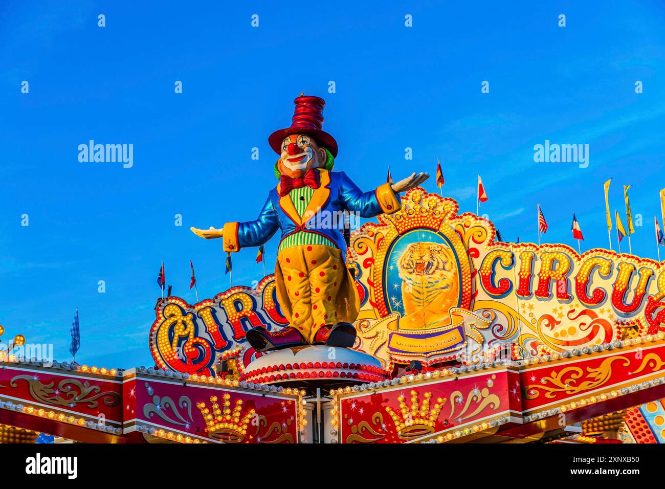 Clown figure in the round and high ride Circus Circus, Oktoberfest ...