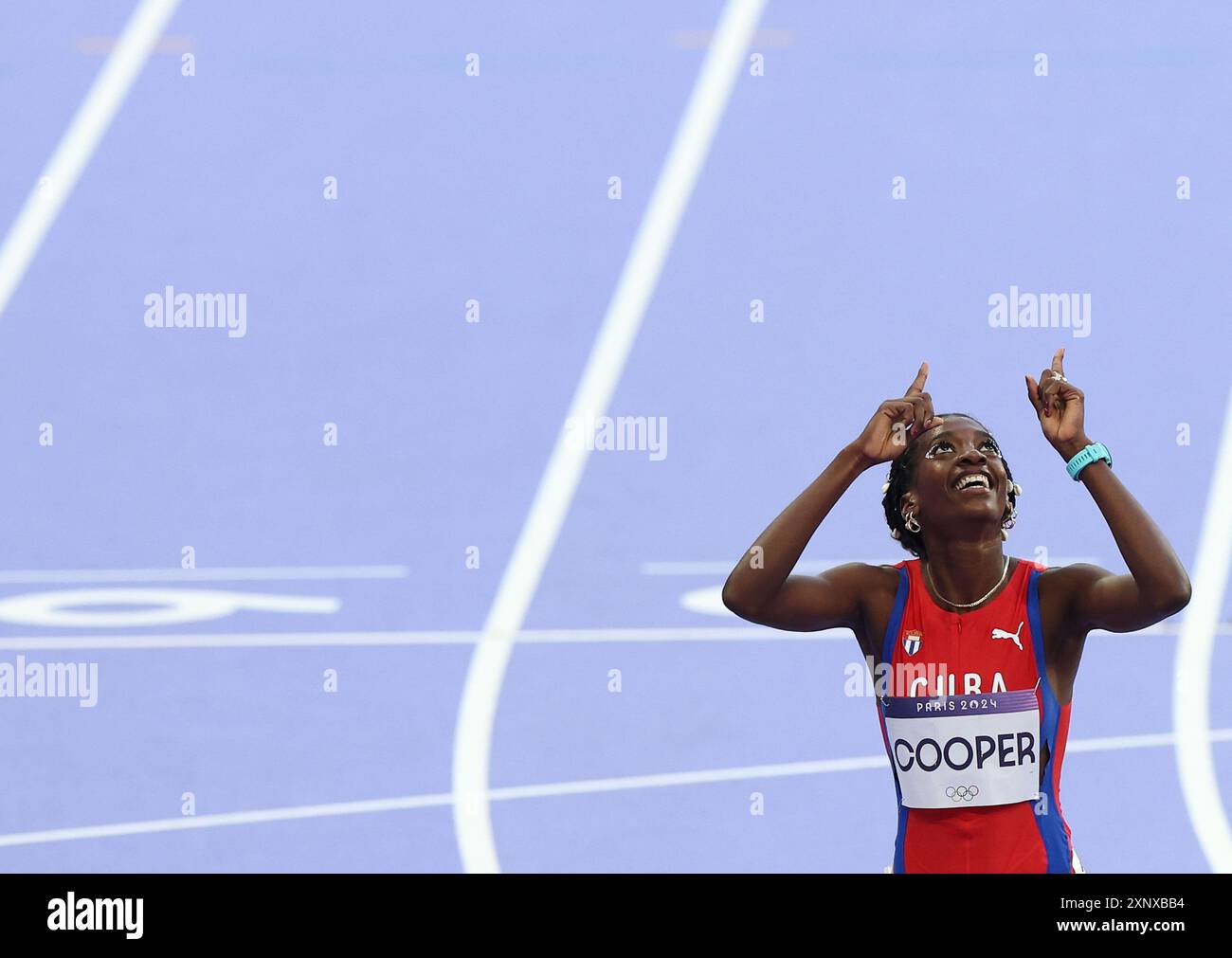 Paris, France. 2nd Aug, 2024. Daily Cooper Gaspar of Cuba reacts after ...