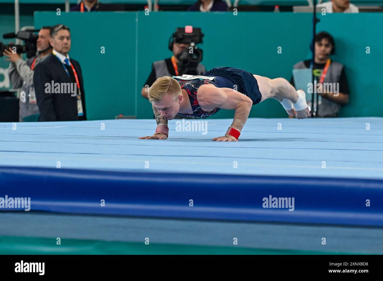 Santiago, Chile, October 23, 2023, Cameron Bock (USA) during Gymnastics ...