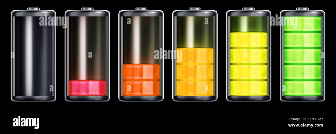 Battery charging process icon hi-res stock photography and images - Alamy
