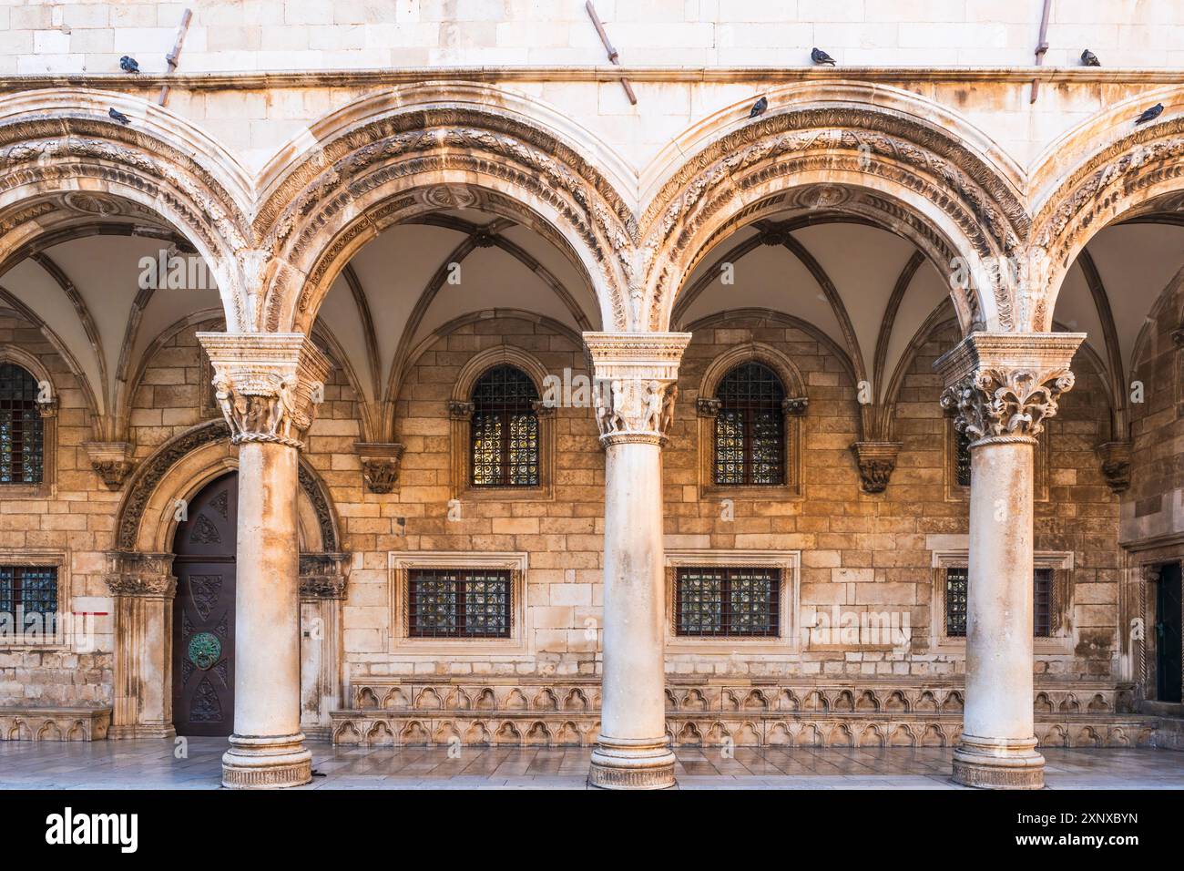 View of the 15th century Rector's Palace built in the late Gothic style ...