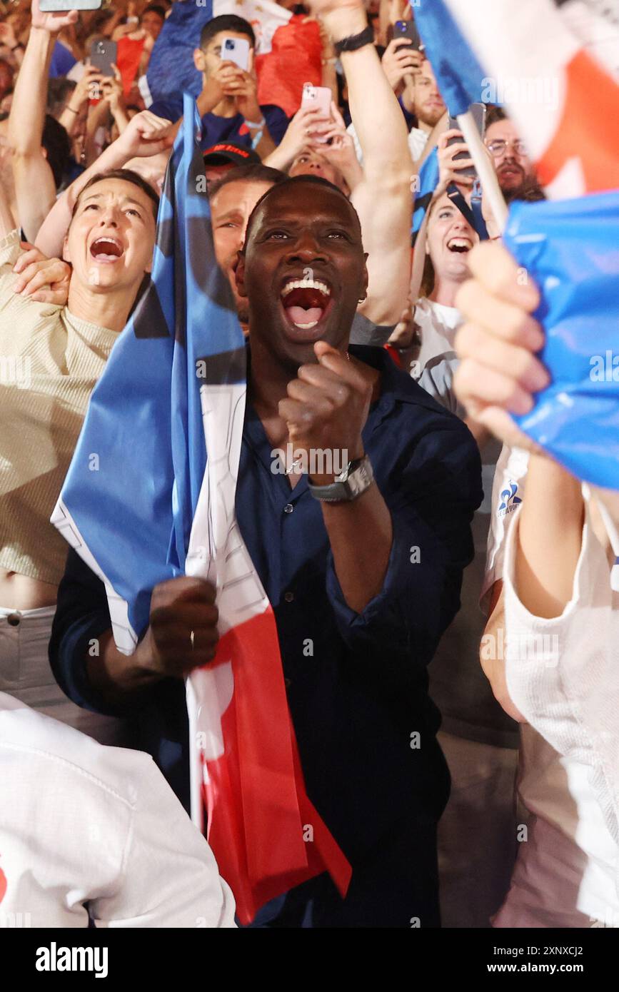 Paris, France. 02nd Aug, 2024. French Actor Omar Sy is celebrating ...
