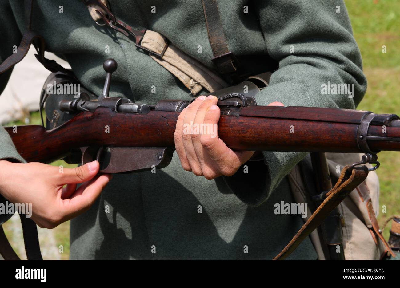 Soldier in the Italian Army uniform from the First World War hand ...