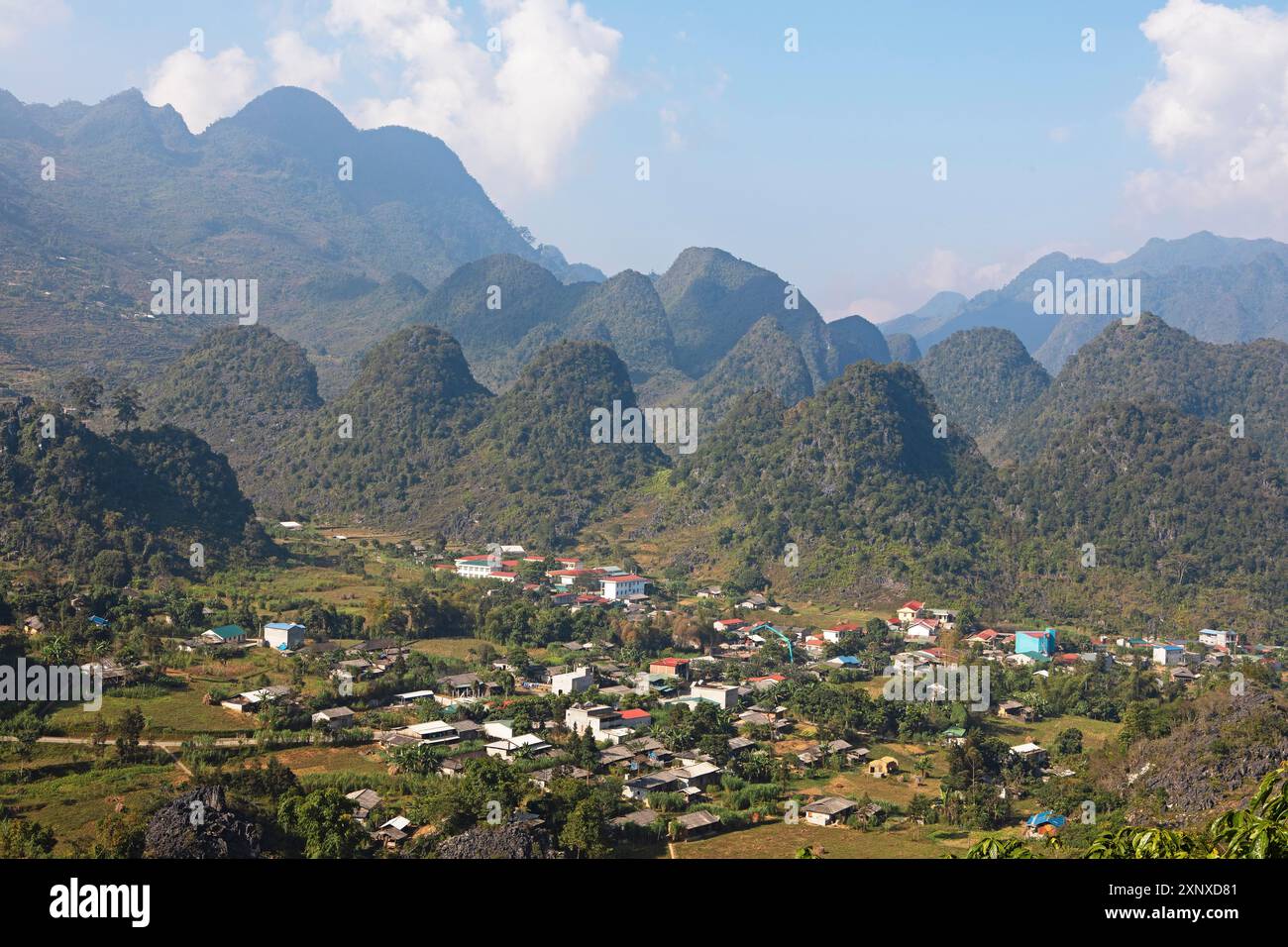 Karst hills in the Dong Van Karst Plateau UNESCO Global Geopark, Ha ...