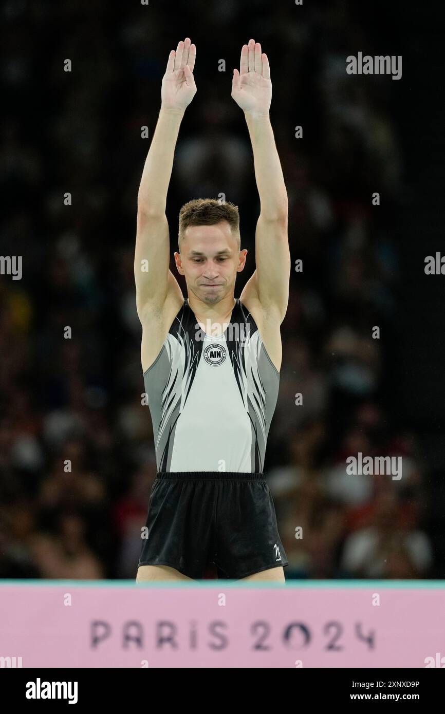 Ivan Litvinovich of the Individual Neutral Athletes competes during the ...