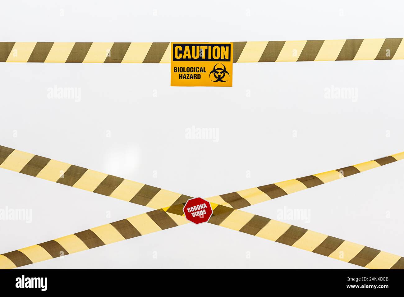 Caution tape danger sign Stock Photo - Alamy