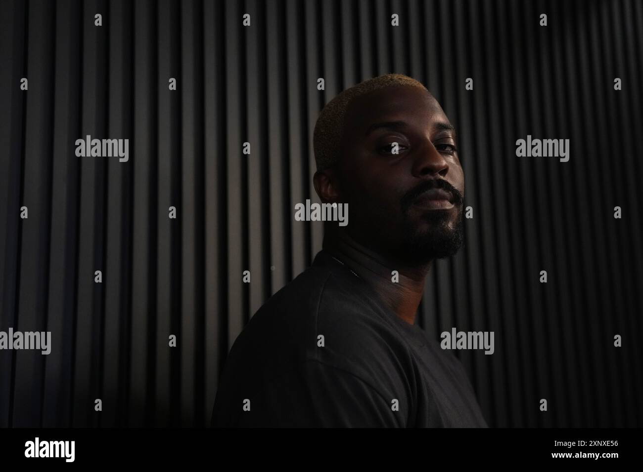 Toronto, Canada. 15th July, 2024. Toronto-based rapper Sean Leon poses ...
