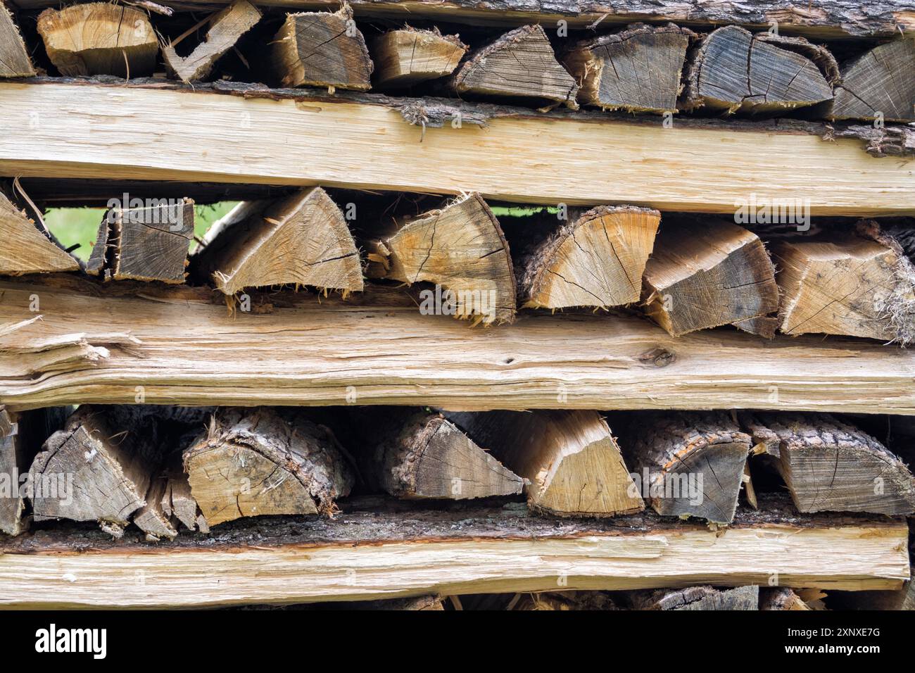 Wood logs prepared to dry Stock Photo - Alamy