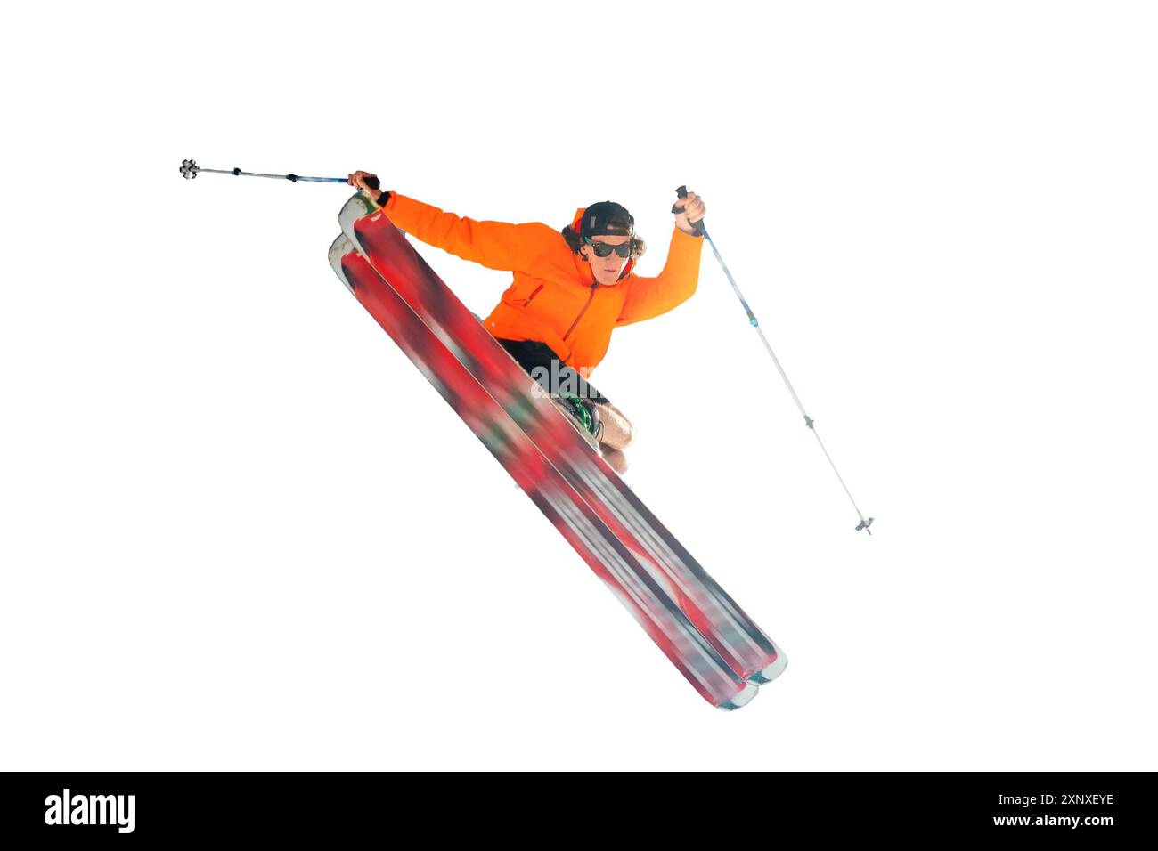 Person on orange jacket Cut Out Stock Images & Pictures - Alamy