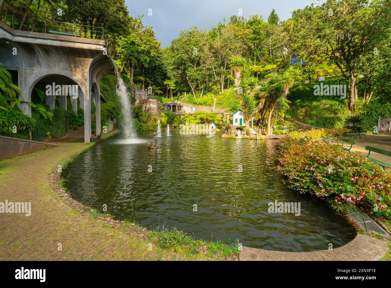 Lake at Monte Palace Tropical Garden, Funchal, Madeira, Portugal ...