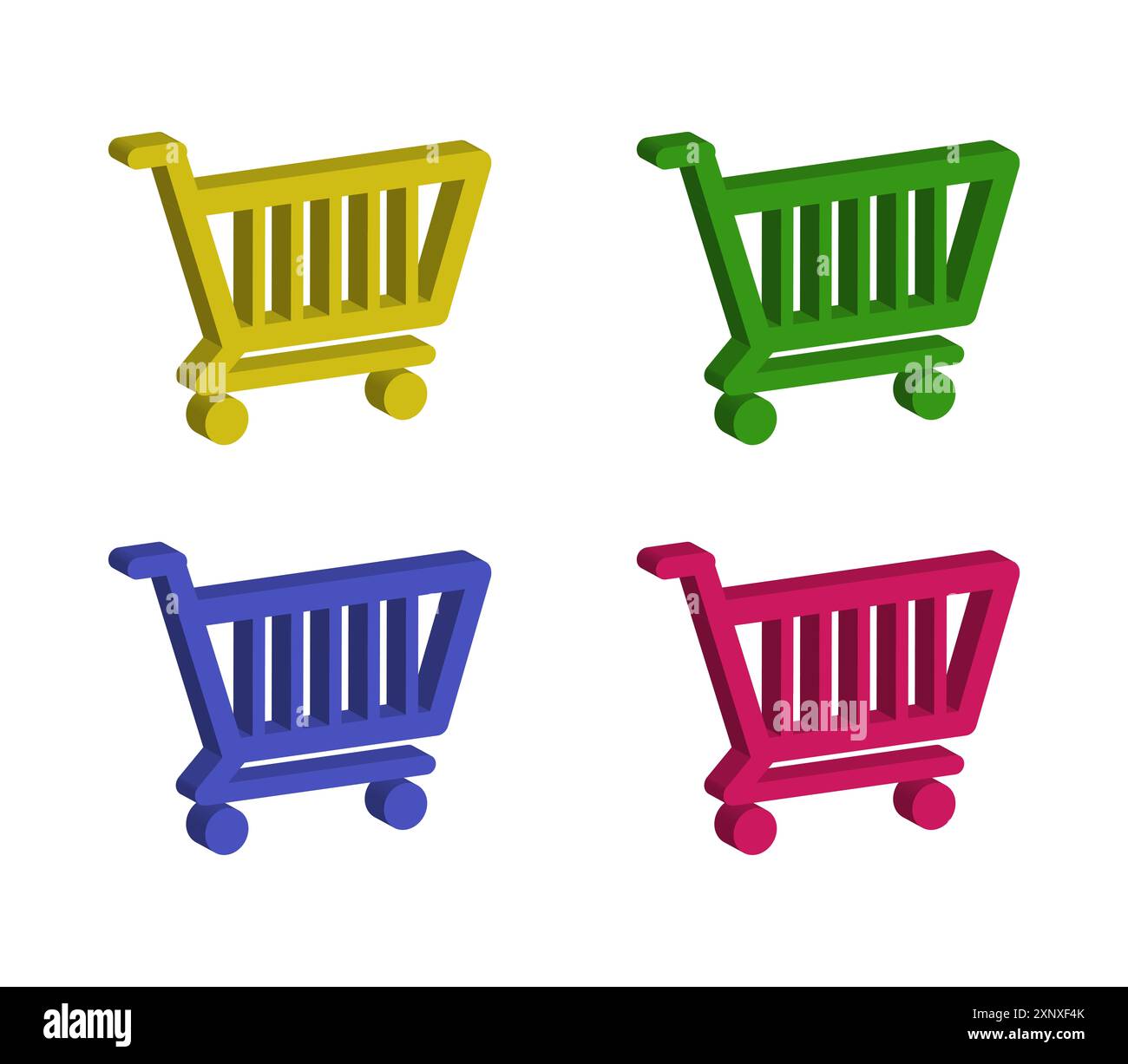 Shopping cart icon illustrated in vector on white background Stock ...