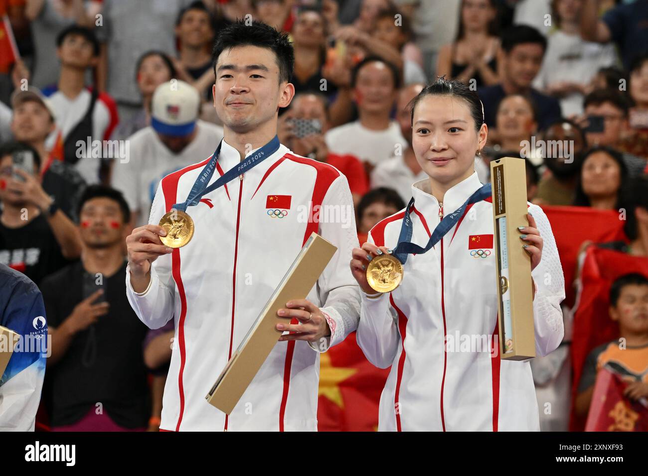 China Team ZHENG/HUANG (CHN), gold medal Badminton Mixed Doubles Medal ...