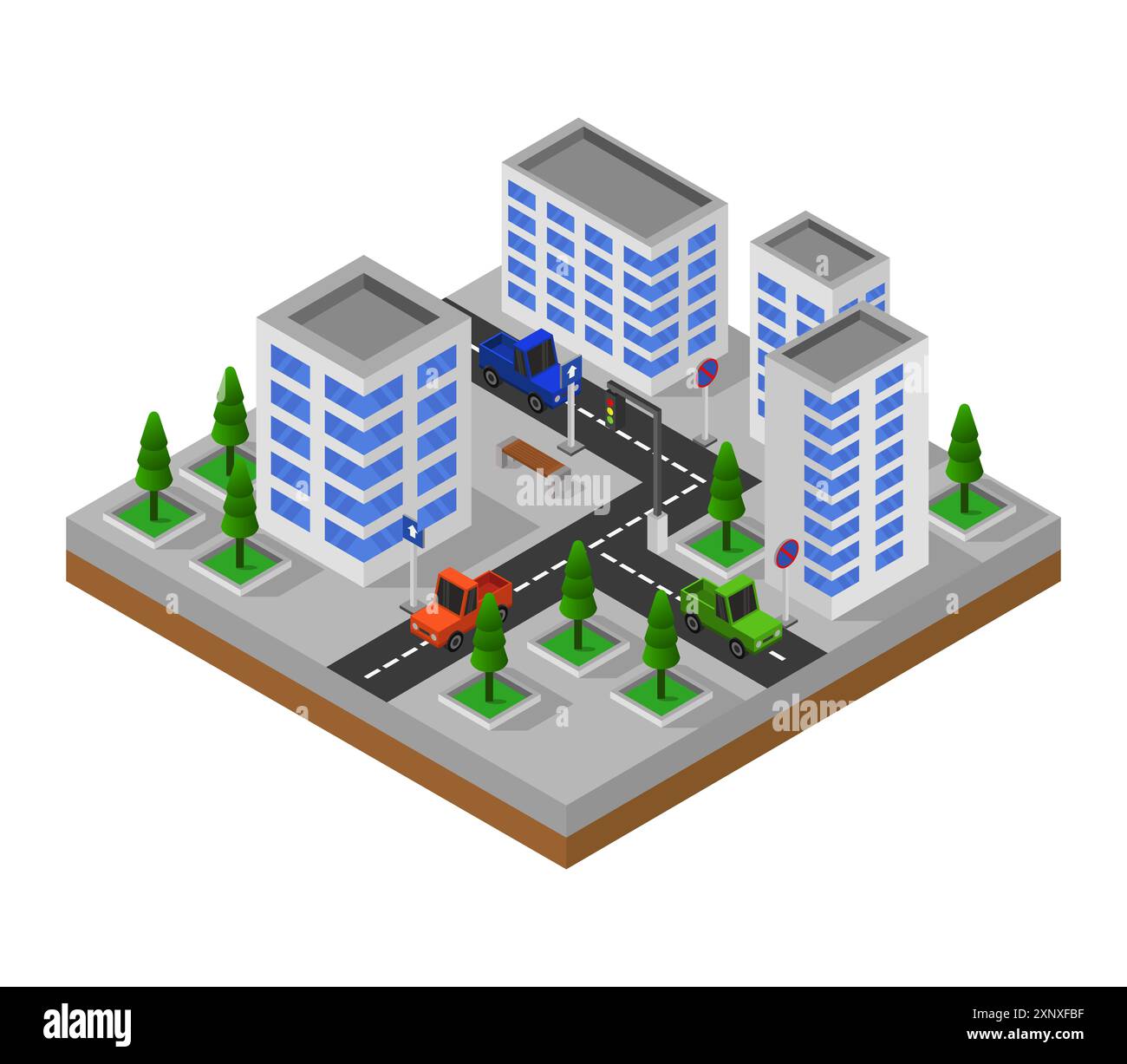 Isometric city icon illustrated in vector on white background Stock ...