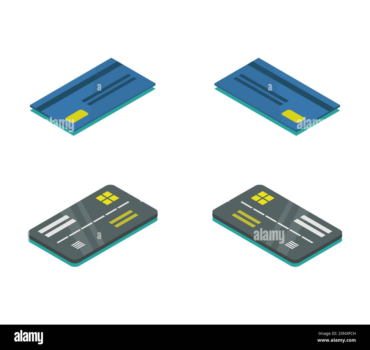 Bank card icon illustrated in vector on white background Stock Photo ...