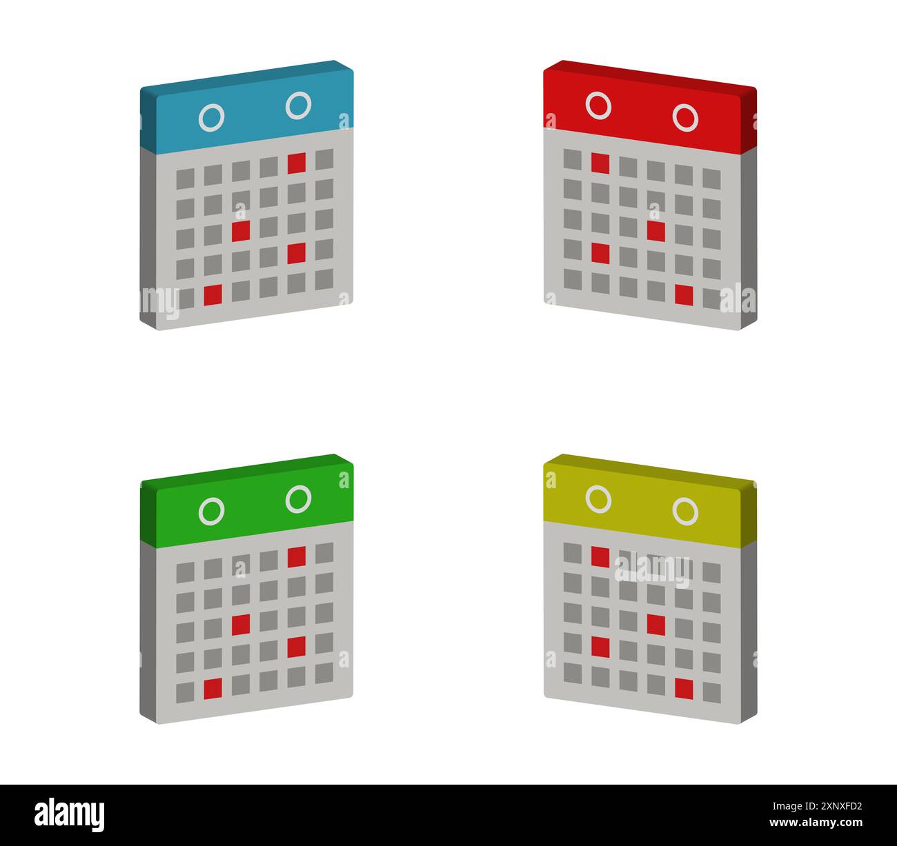 Calendar icon illustrated in vector on white background Stock Photo - Alamy