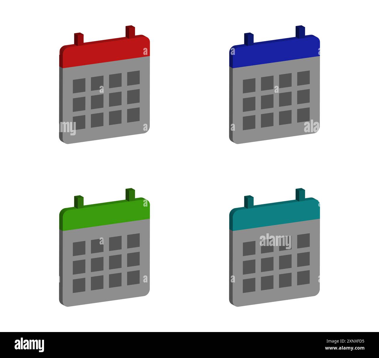 Calendar icon illustrated in vector on white background Stock Photo - Alamy