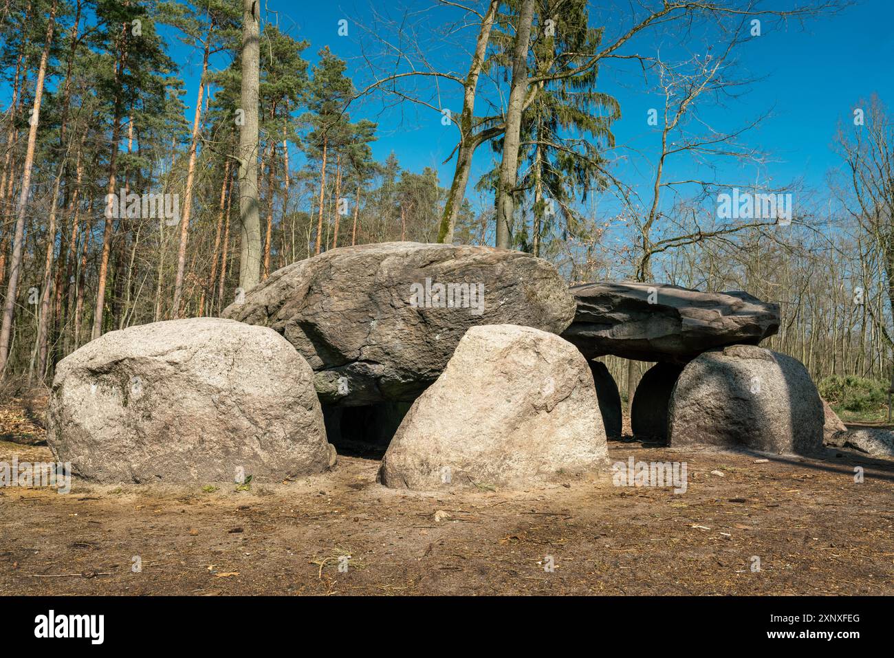 Prehistoric megalithic dolmen Devil's Kitchen near Haldensleben in ...