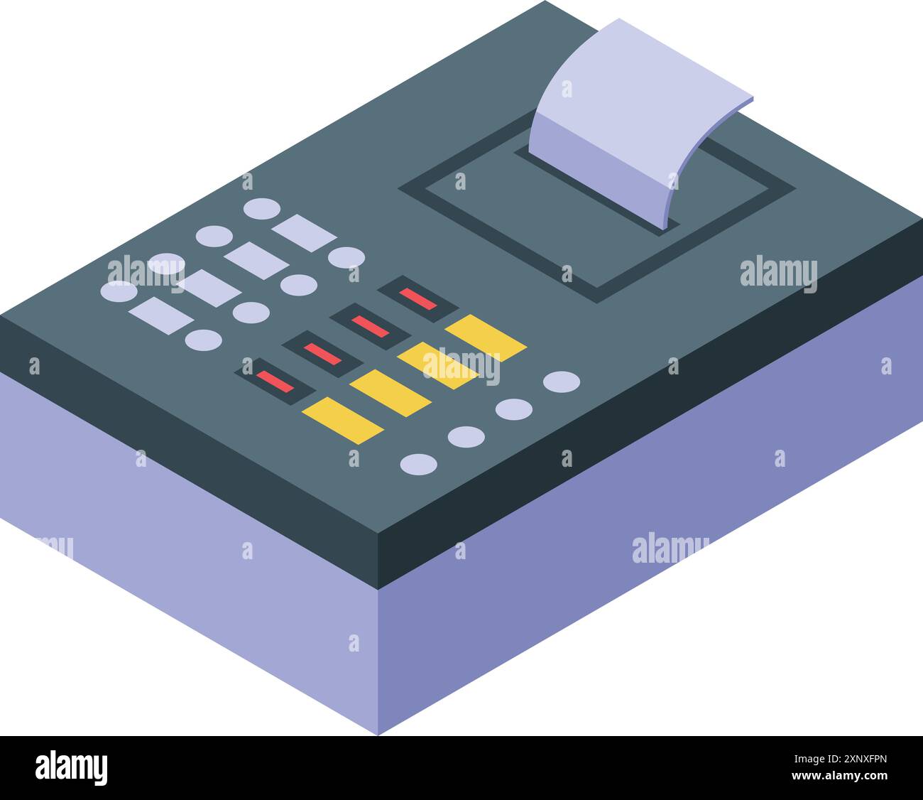 Electronic cash register printing a receipt, showcasing modern point of ...