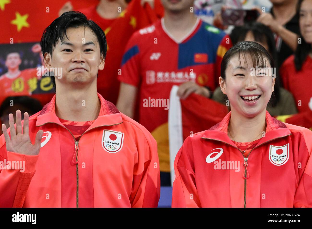Japan Team WATANABE/HIGASHINO (JPN) Bronze Medal, Badminton Mixed ...