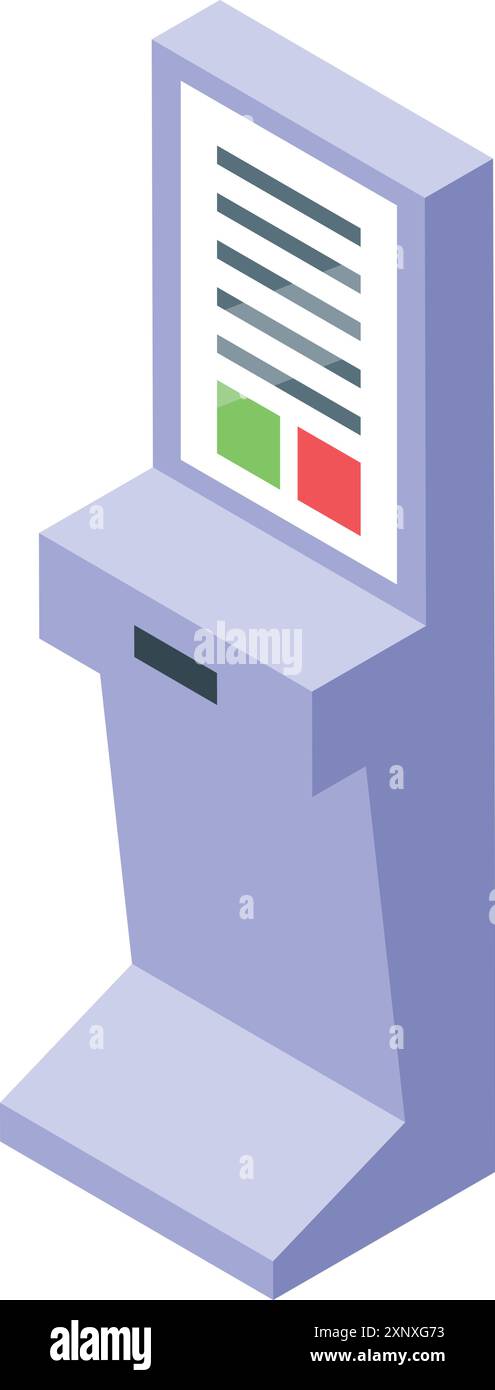 Interactive information kiosk displaying useful data for travelers ...