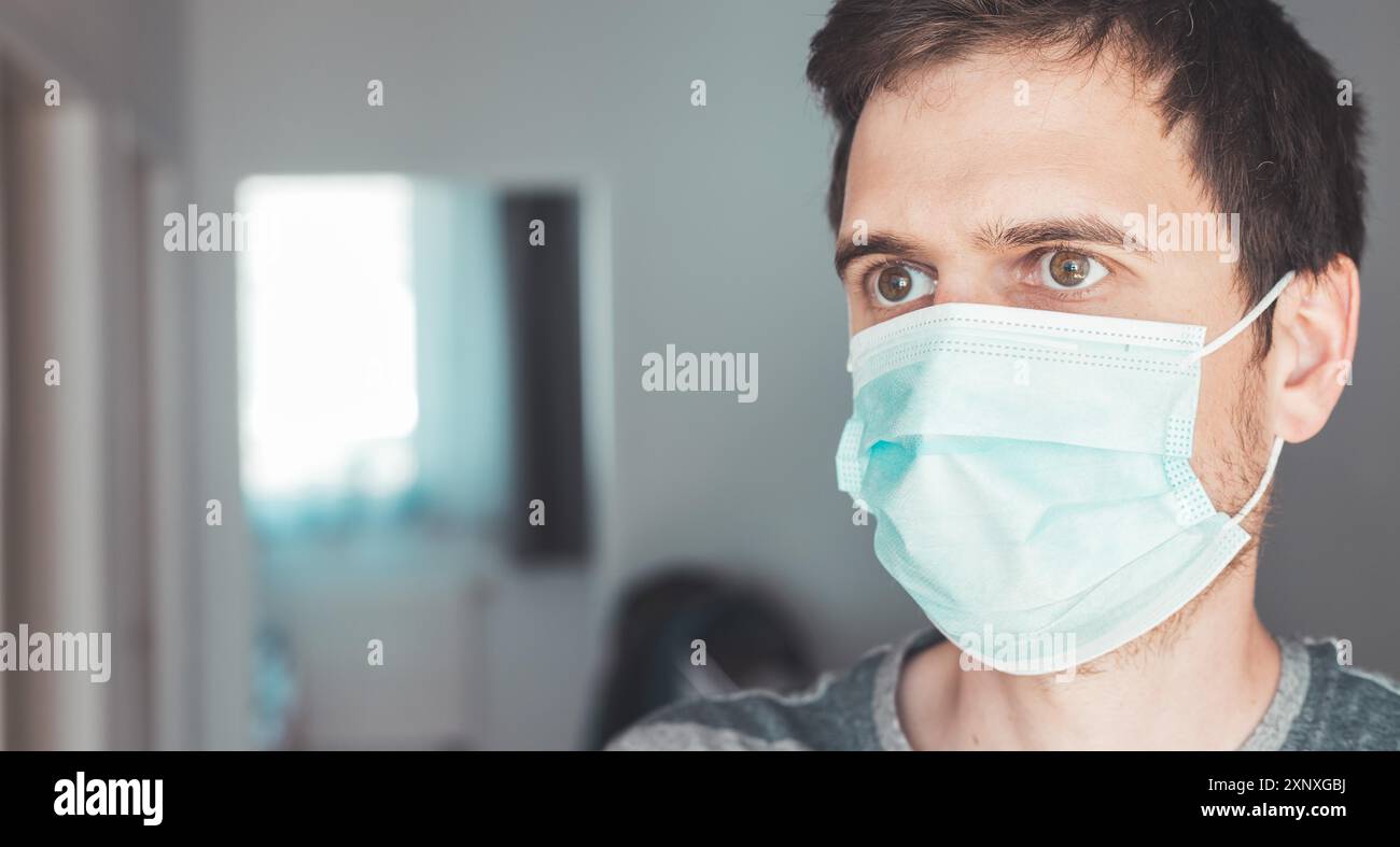 Young man medical face mask hi-res stock photography and images - Alamy