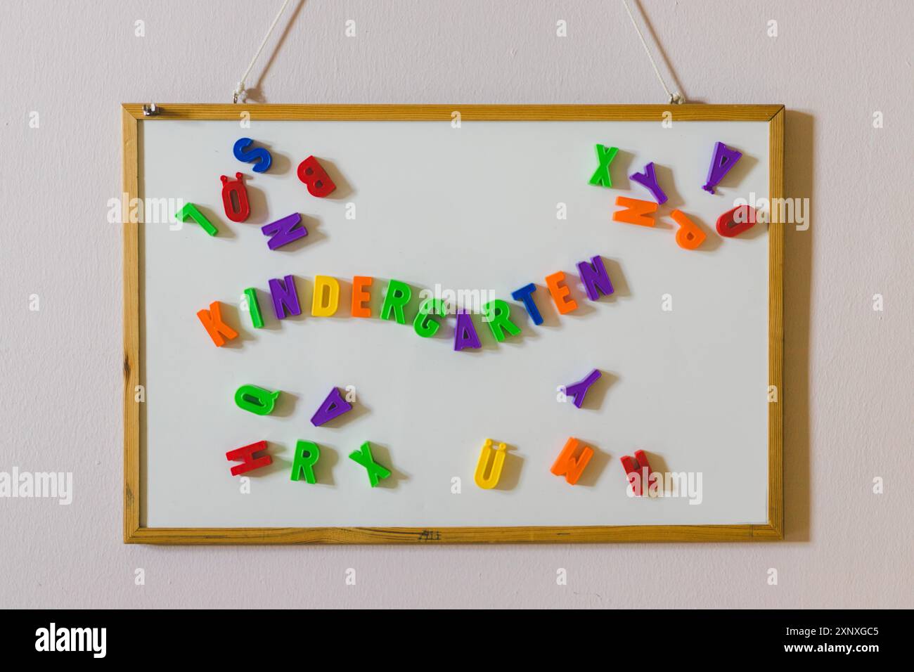 Colorful letters with the word ?Kindergarten Stock Photo - Alamy