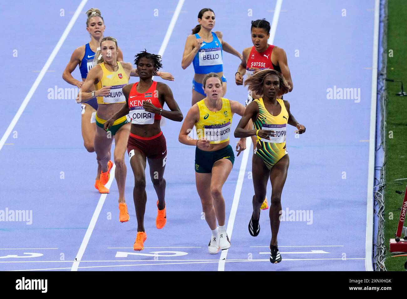 Natoya Goule-Toppin, of Jamaica, wins a heat ahead of Claudia ...