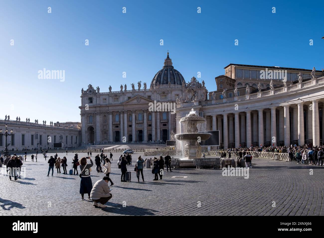 View of Saint Peter s Square in Vatican City, the papal enclave in Rome ...
