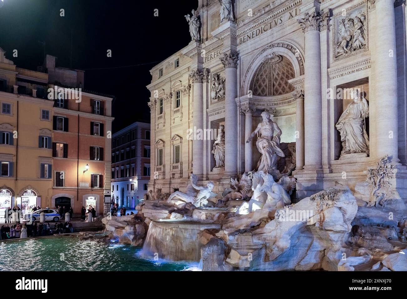 The Trevi Fountain, an 18th-century fountain, the largest Baroque ...