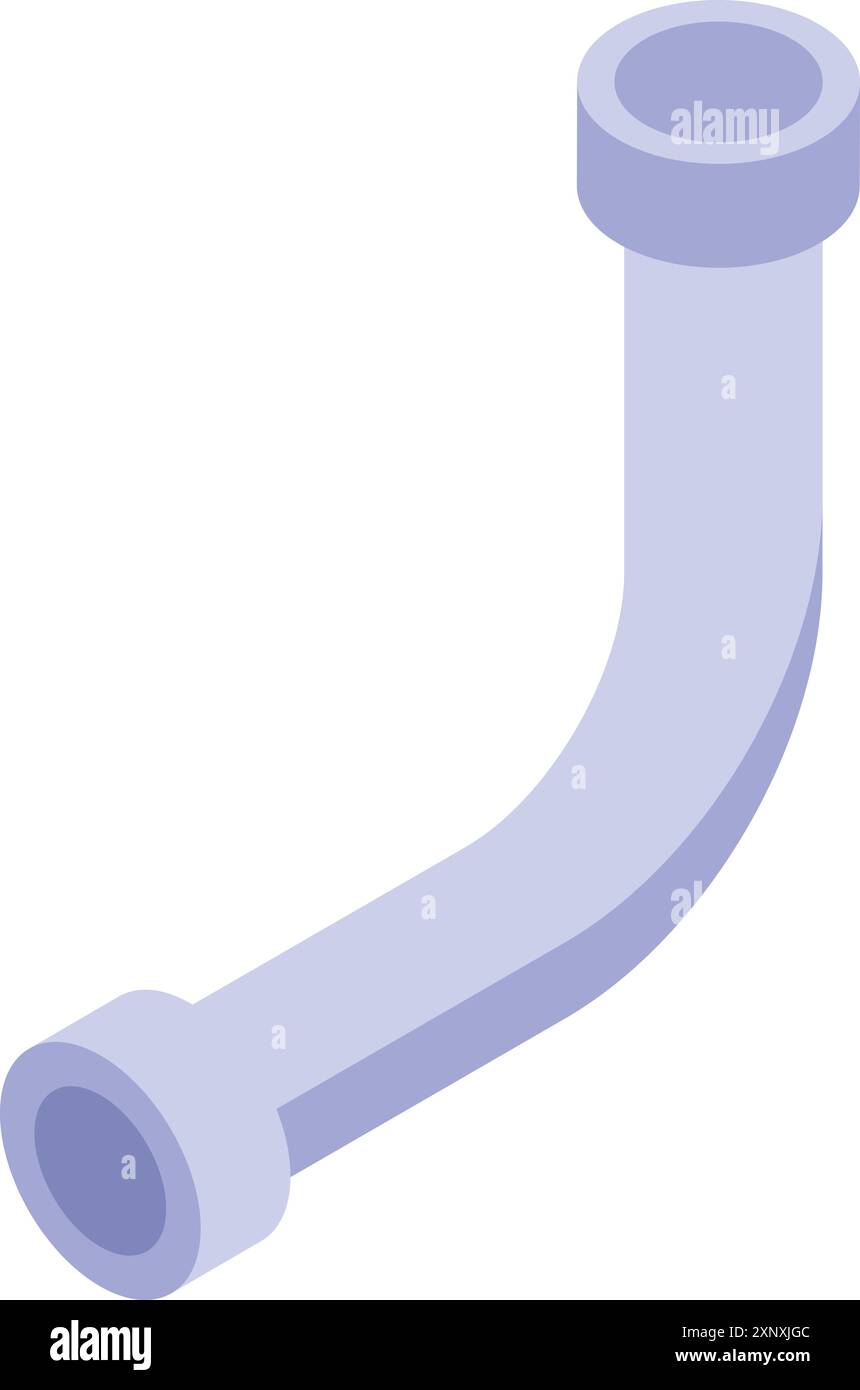 Plumbing pipe element connecting two sides on white background 3d ...