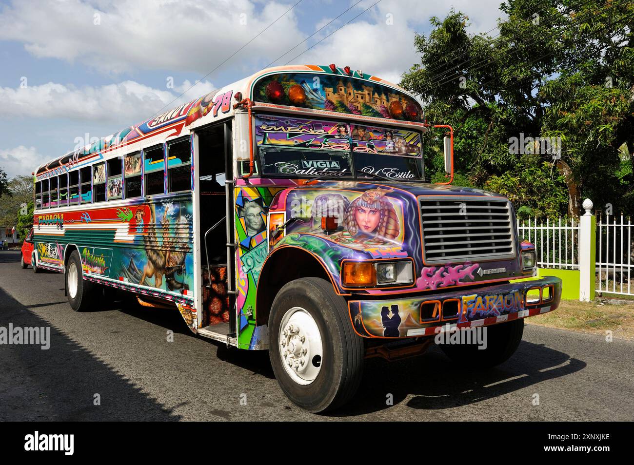 Diablo Rojo Red Devil bus in Panama, Colon, Republic of Panama, Central ...