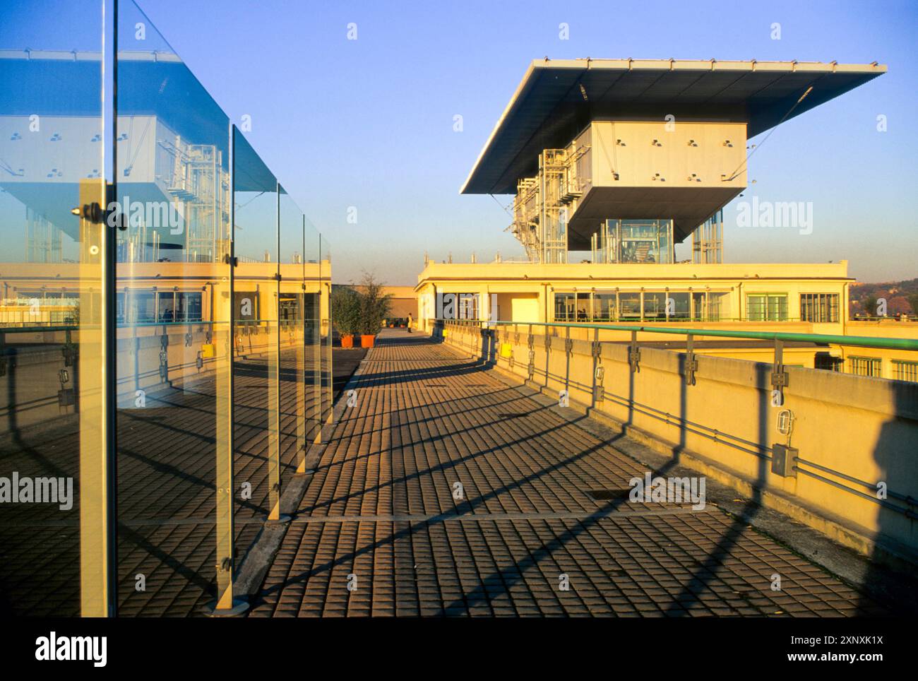 Renovation by the architect Renzo Piano of the test track on roof of ...