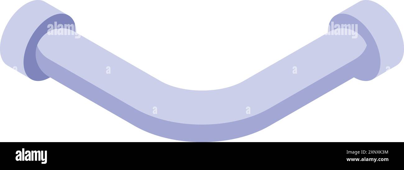 Plumbing pipe is connecting two sides, creating a 90 degree angle Stock ...