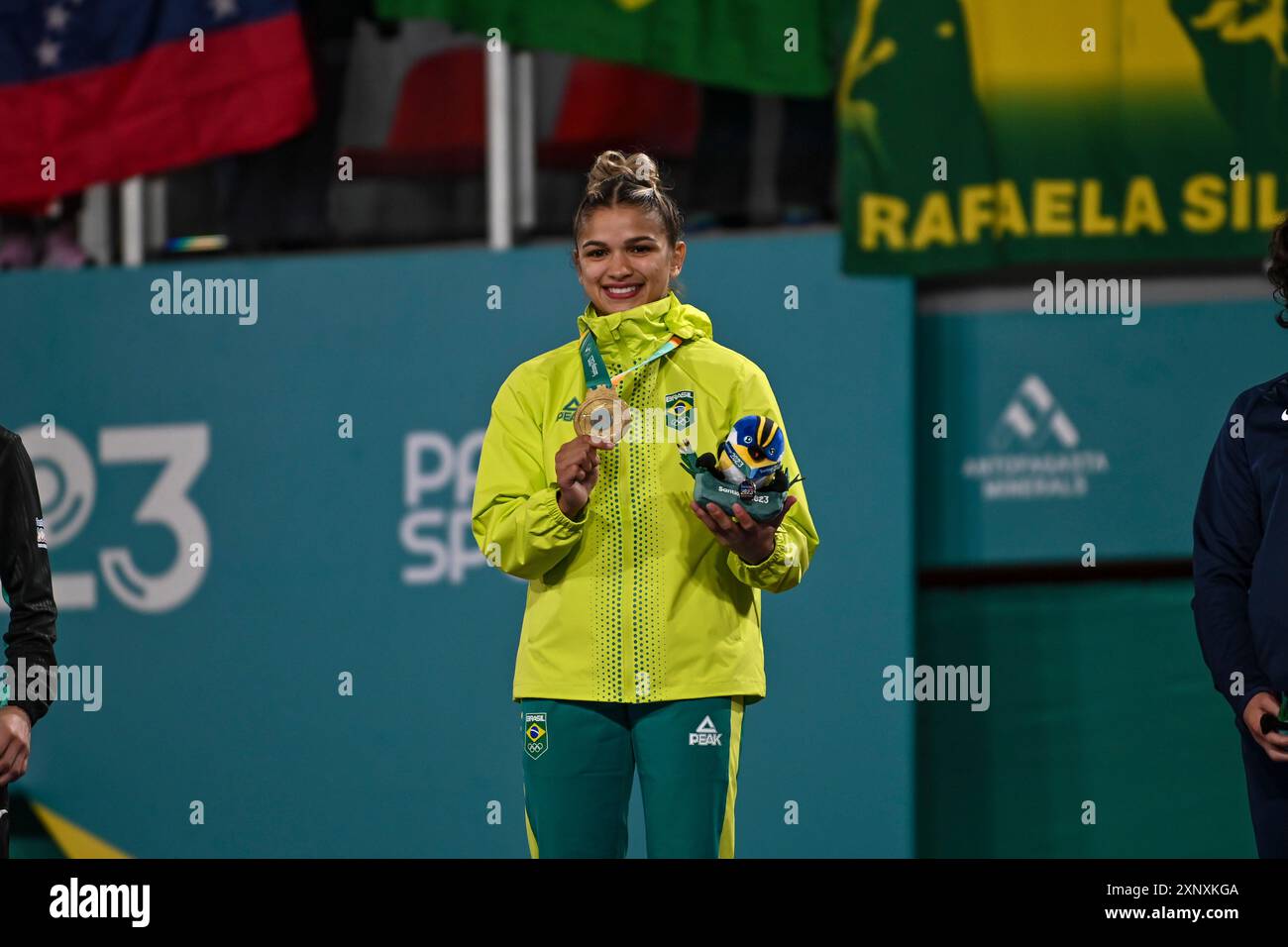 Santiago, Chile, October 28, 2023, Larissa Pimenta (BRA), gold, Paulina ...