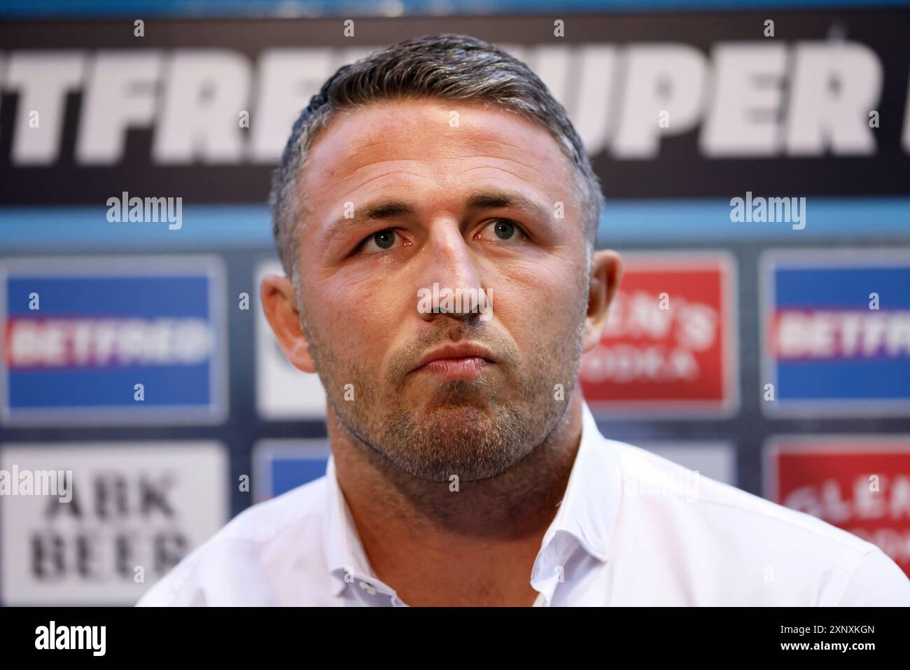 Warrington Wolves Head coach, Sam Burgess before the Betfred Super League match at The Halliwell ...