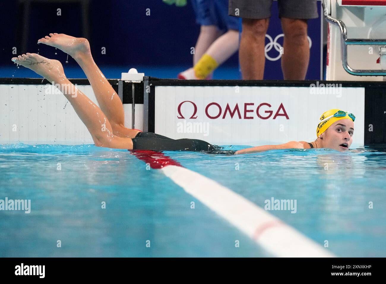 Kaylee McKeown of Australia, leaves the pool after leaving the women's ...