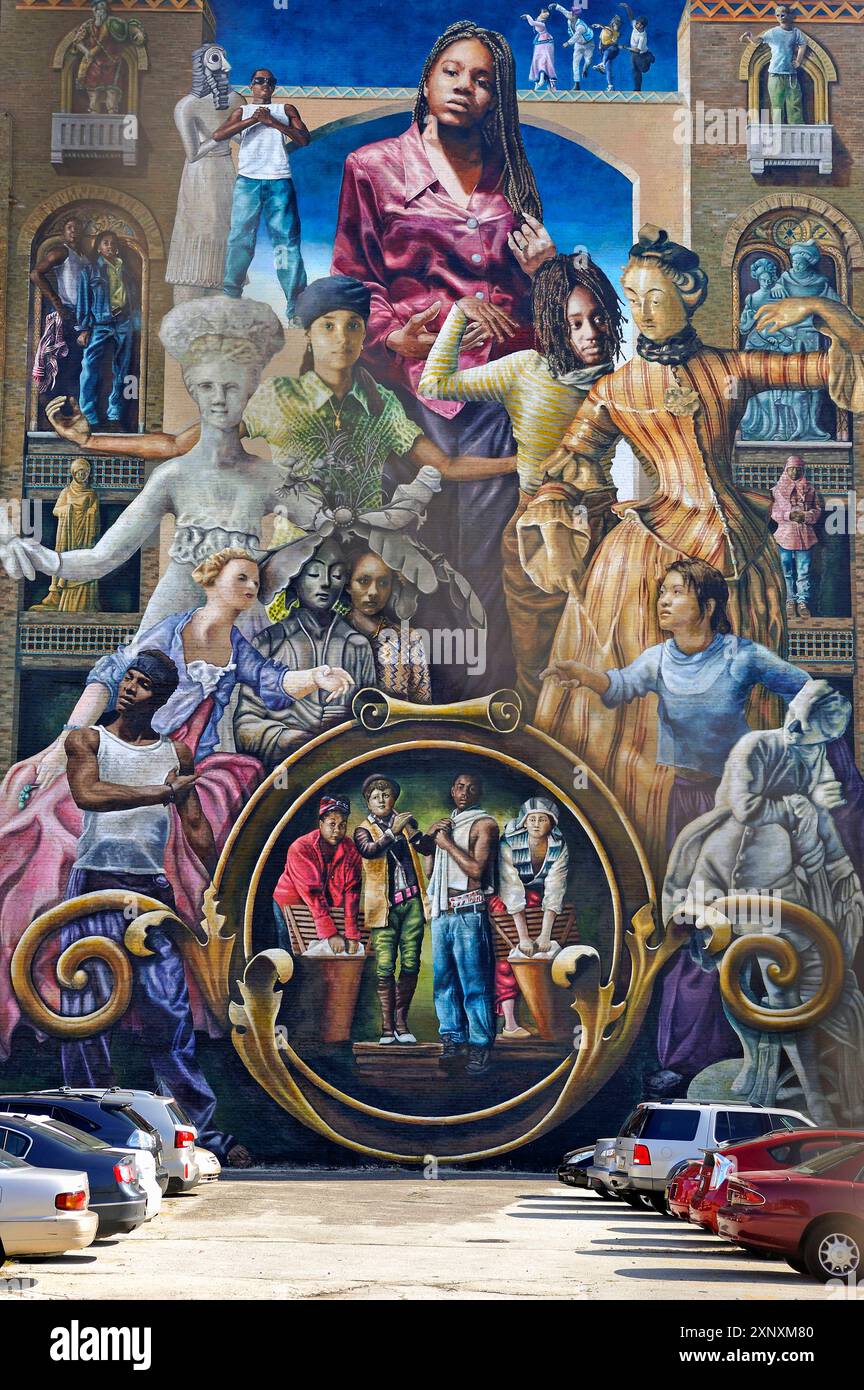 Common Threads, Mural by Meg Saligman at Broad and Spring Garden ...