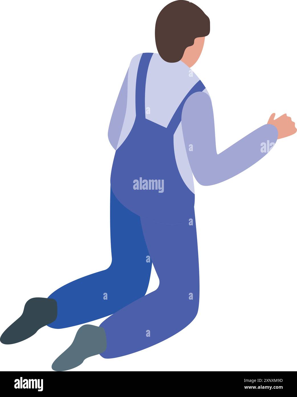 Construction worker plan view Stock Vector Images - Alamy