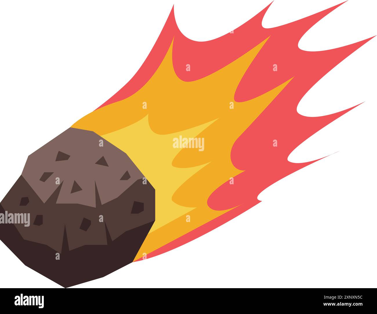 Large meteor burning up as it enters the earth's atmosphere Stock ...