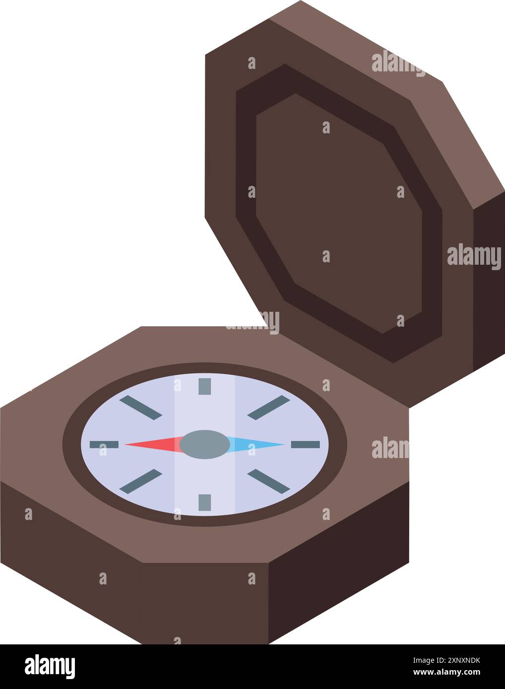 Old navigational compass pointing north, helping explorers find their ...