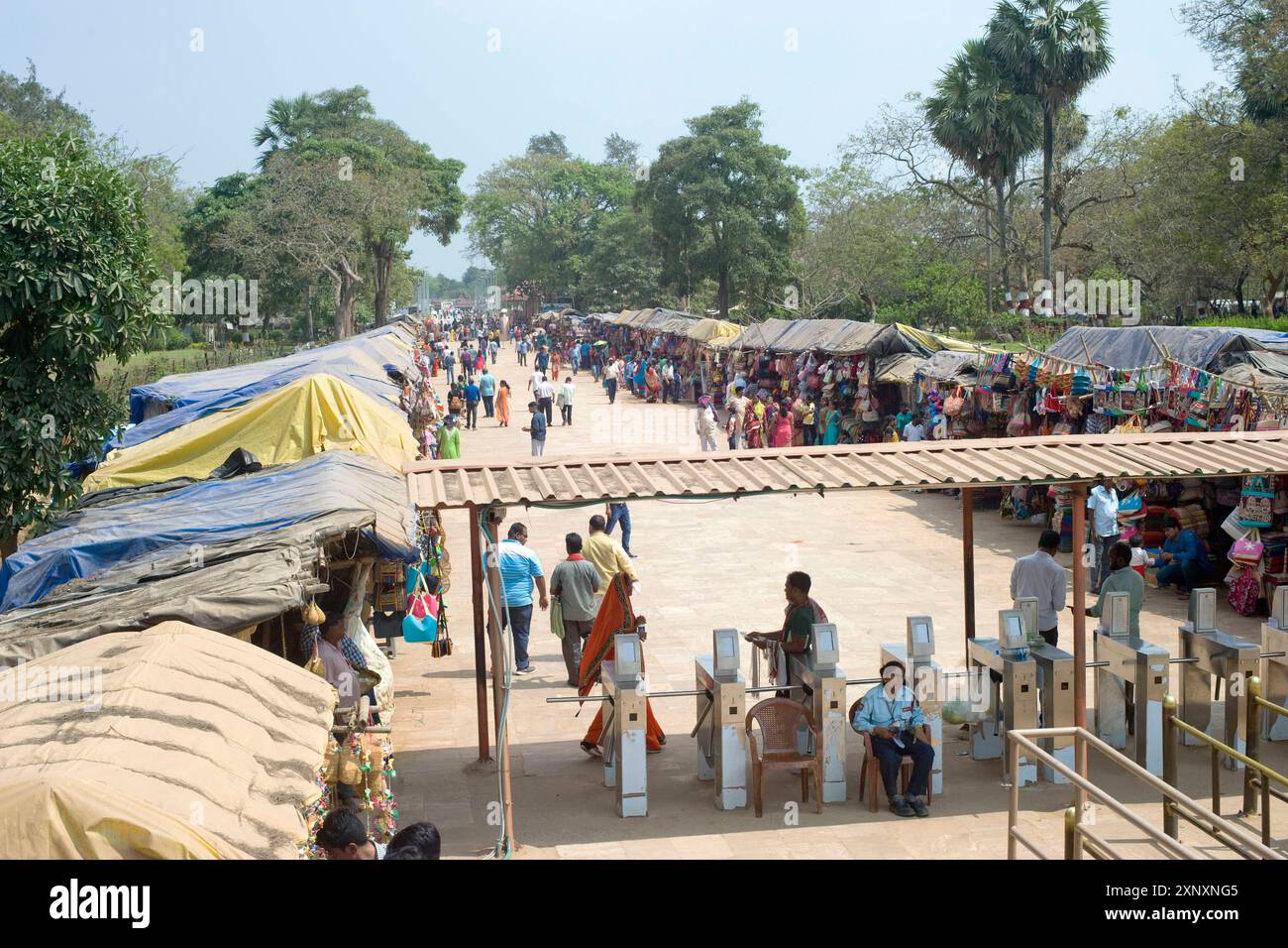 The bazaar in the street leading to the entrance gate to the grounds of ...