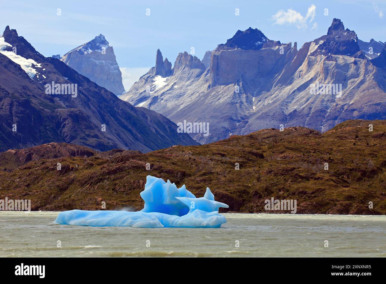Iceberg in Lago Grey in Torres del Paine National Park in Chile Stock ...