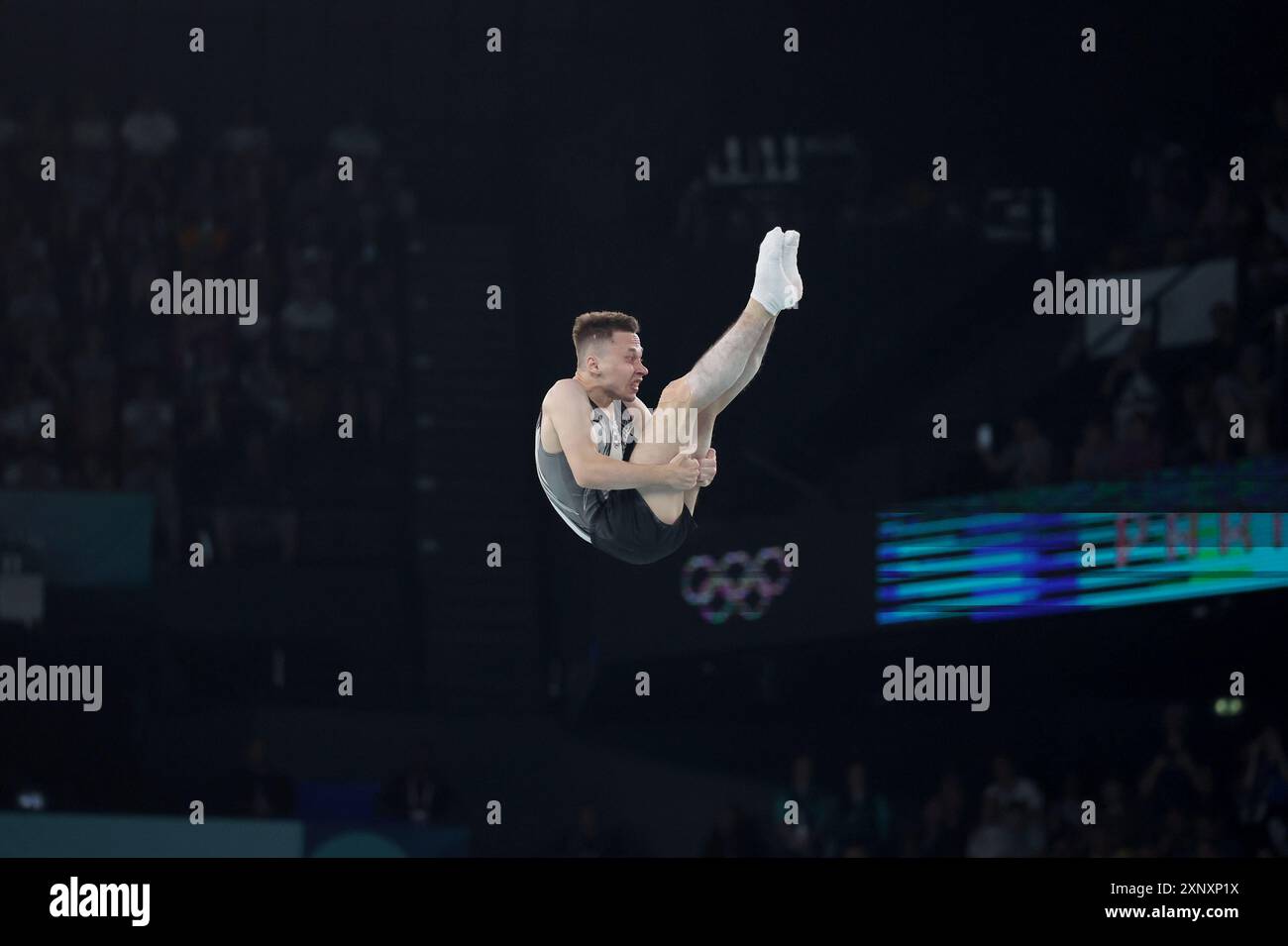 AIN's Ivan Litvinovich during the trampoline gymnastics, Men's Final ...