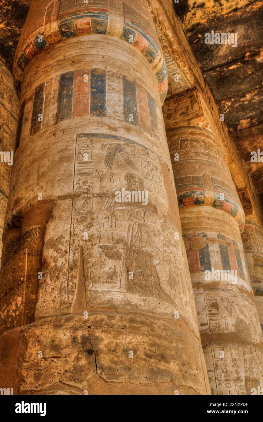 Papyrus Columns in the Court, Temple of Khonsu, Karnak Temple Complex ...