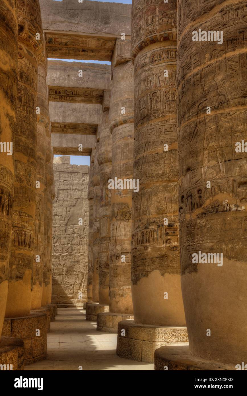 The Great Papyrus Columns, Hypostyle, Karnak Temple Complex, UNESCO ...