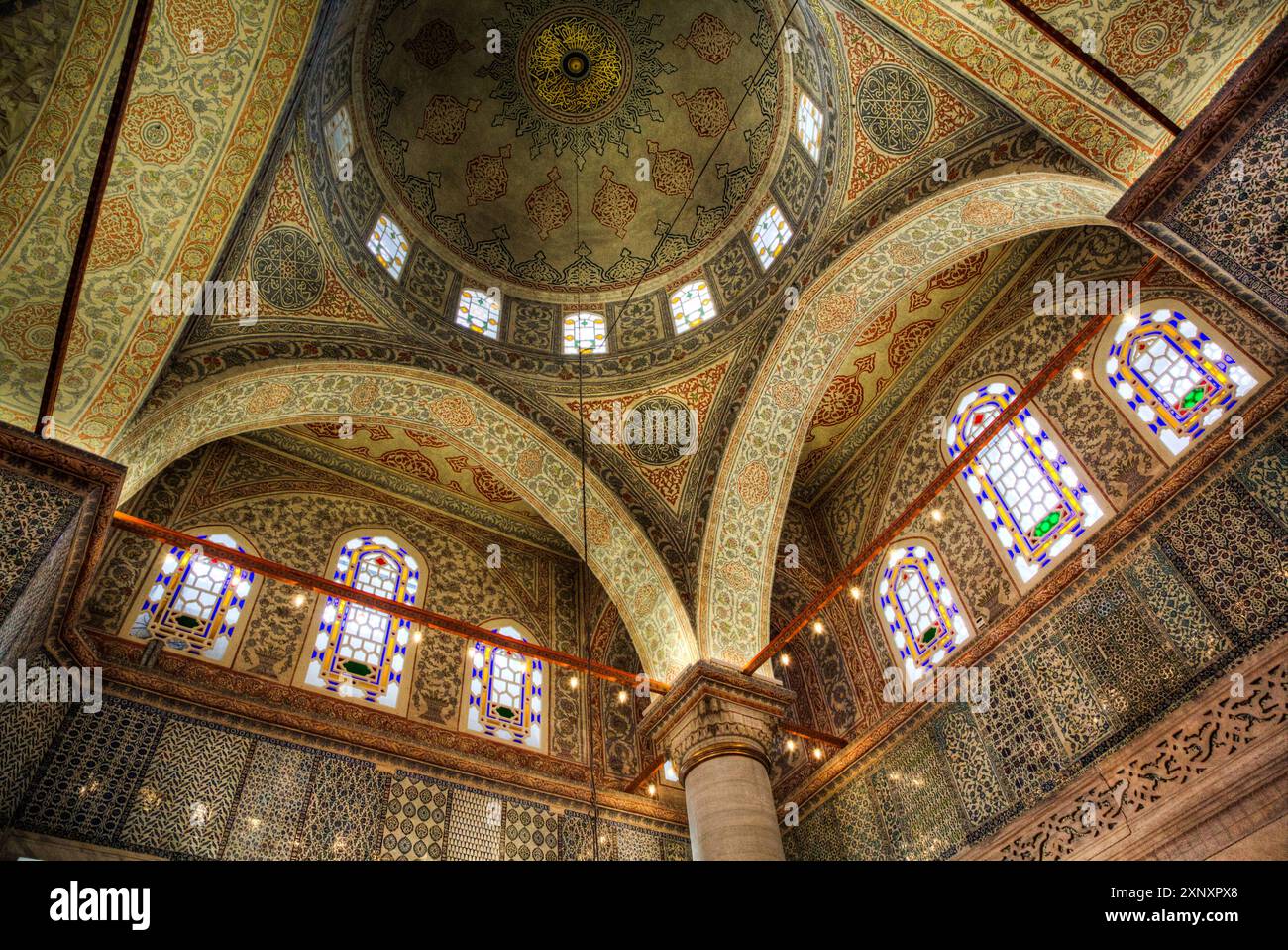 Ceiling and Walls, Interior, Blue Mosque Sultan Ahmed Mosque, 1609 ...