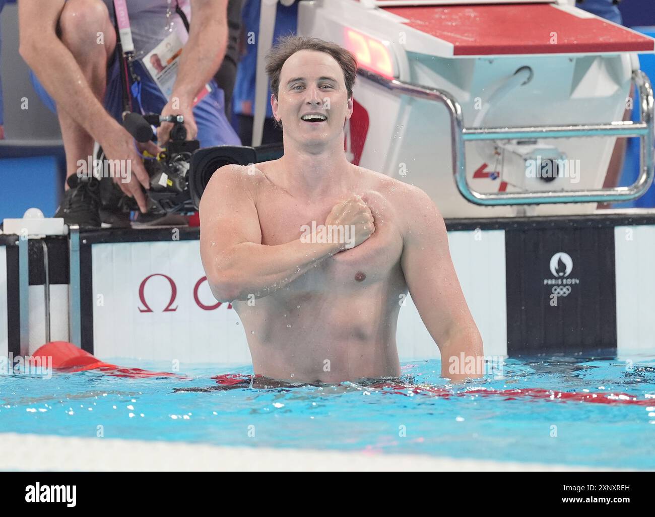 Australia's McEVOY Cameron reacts after winning the Men's 50m Freestyle ...